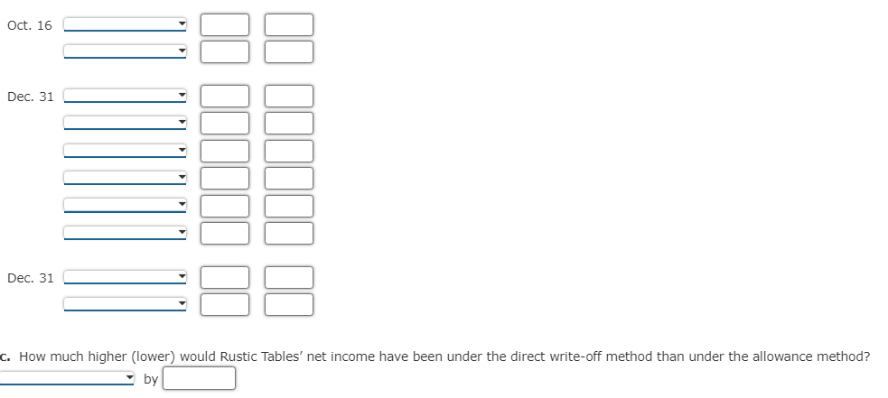 Solved Entries for Bad Debt Expense Under the Direct | Chegg.com