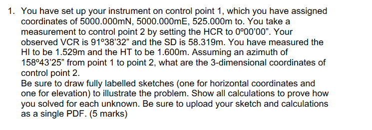 Solved You have set up ﻿your instrument on ﻿control point | Chegg.com