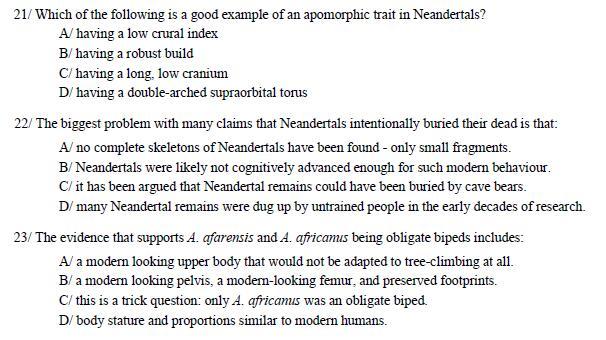 Solved 21/Which of the following is a good example of an | Chegg.com