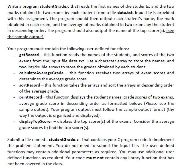Solved Please write in C programming only. Only use stdio.h. | Chegg.com