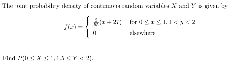 Solved Let X and Y be discrete random variables with joint | Chegg.com