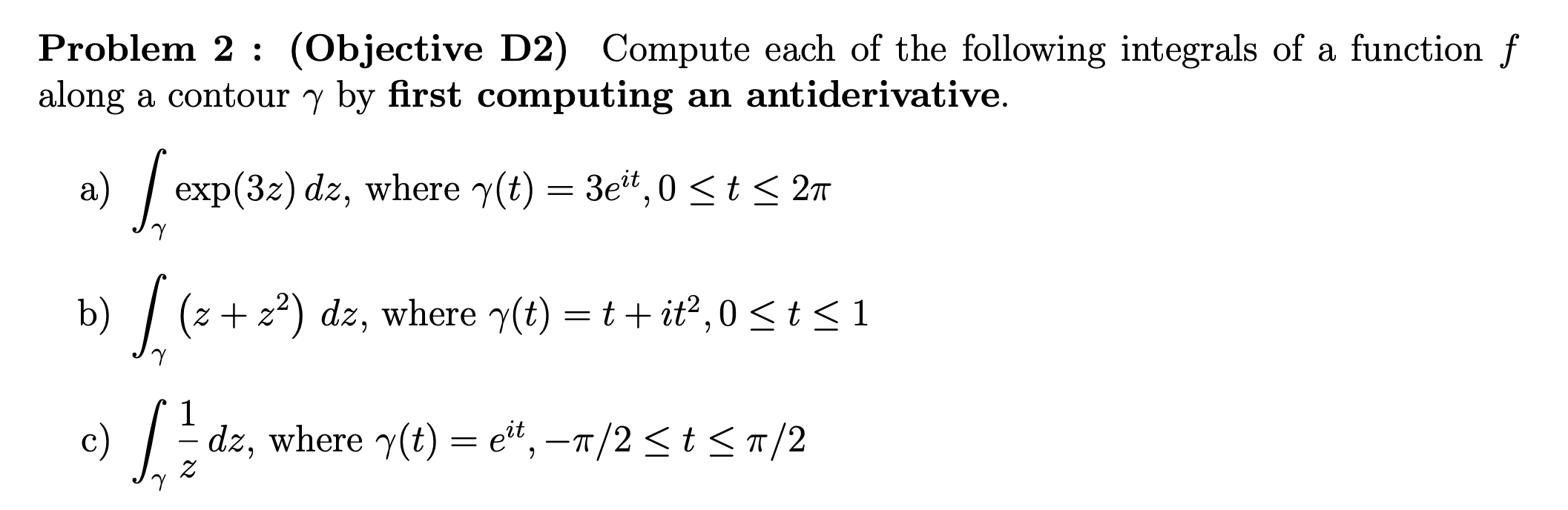 Solved Problem 2 : (Objective D2) Compute each of the | Chegg.com
