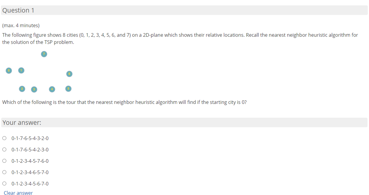 Solved Question 1 (max. 4 minutes) The following figure | Chegg.com