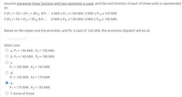 Solved as: Assume piecewise linear function with two | Chegg.com