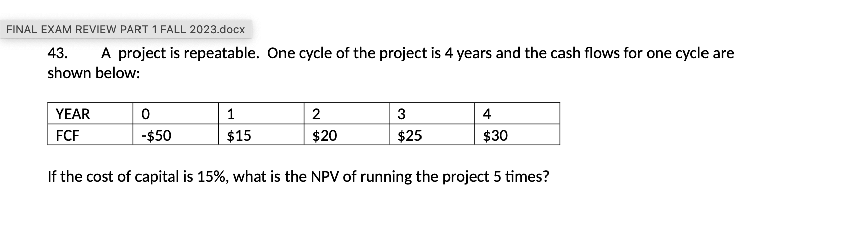 Solved FINAL EXAM REVIEW PART 1 FALL 2023.docxA project is | Chegg.com Solved FINAL EXAM REVIEW PART 1 FALL 2023.docxA project is | Chegg.com