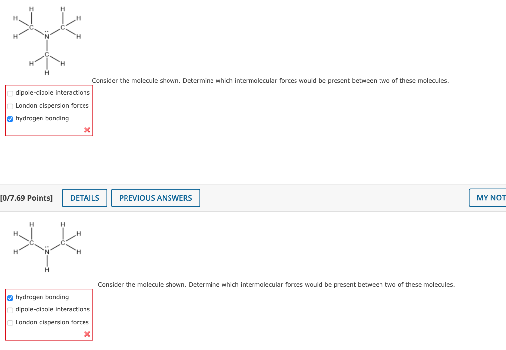 Solved Consider the molecule shown. Determine which | Chegg.com