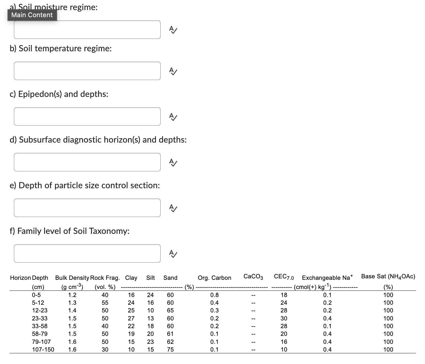 Solved Please provide master horizon and subordinate | Chegg.com