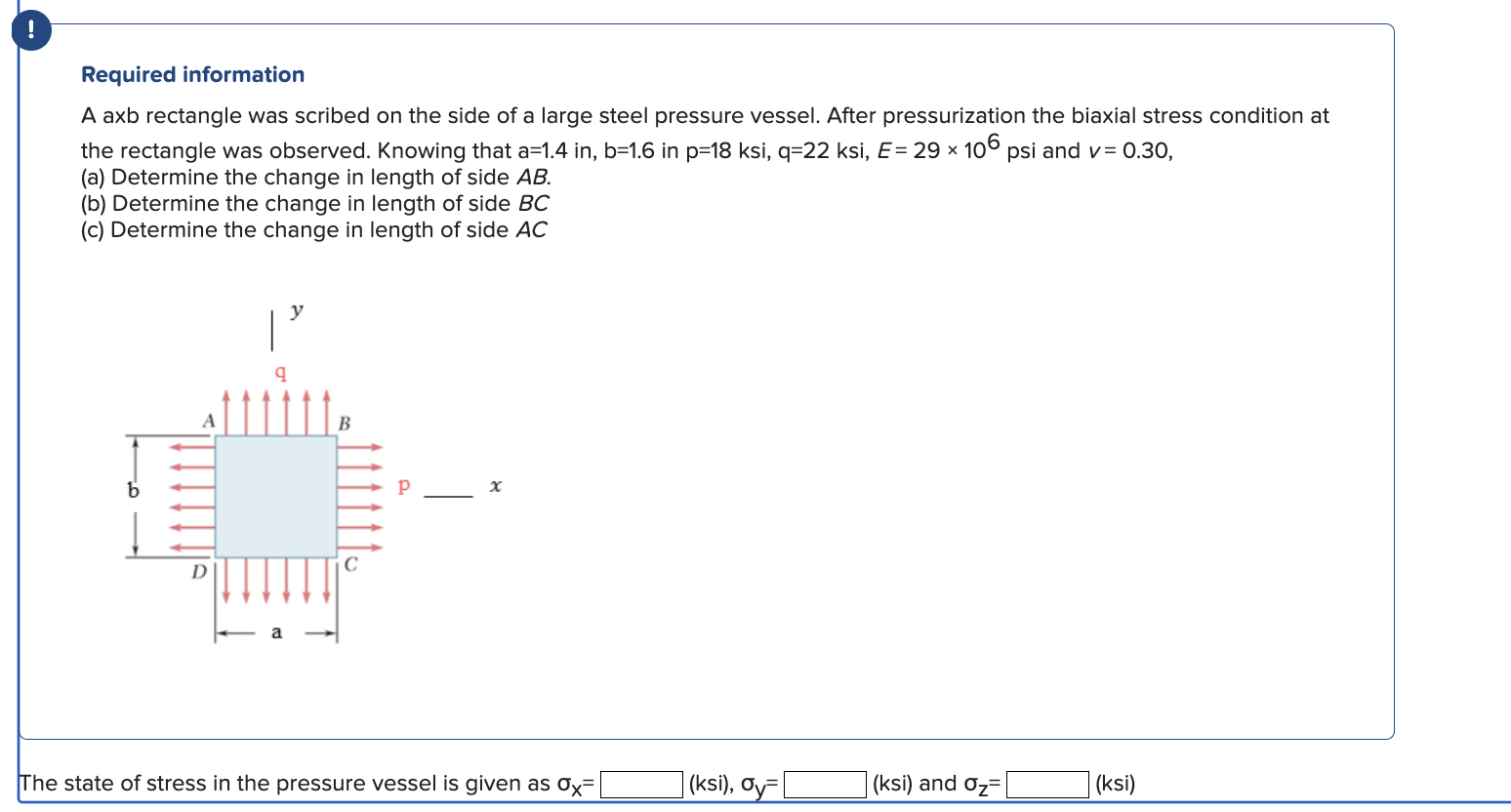Solved Required informationA axb rectangle was scribed on | Chegg.com
