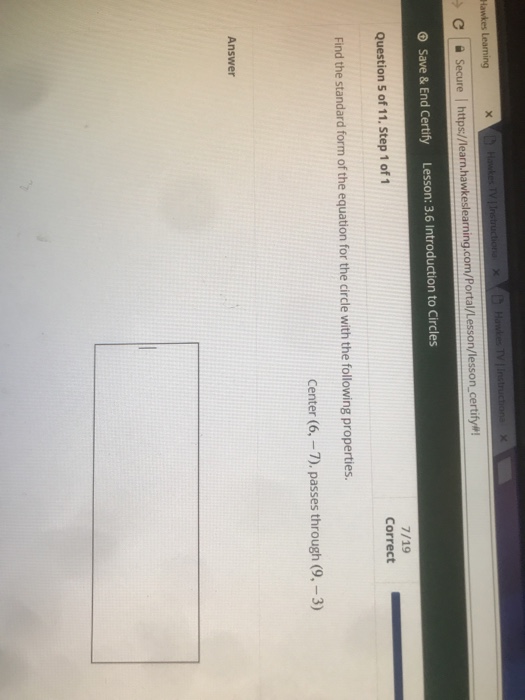 Solved Hawkes Leaming > C |?Secure l | Chegg.com