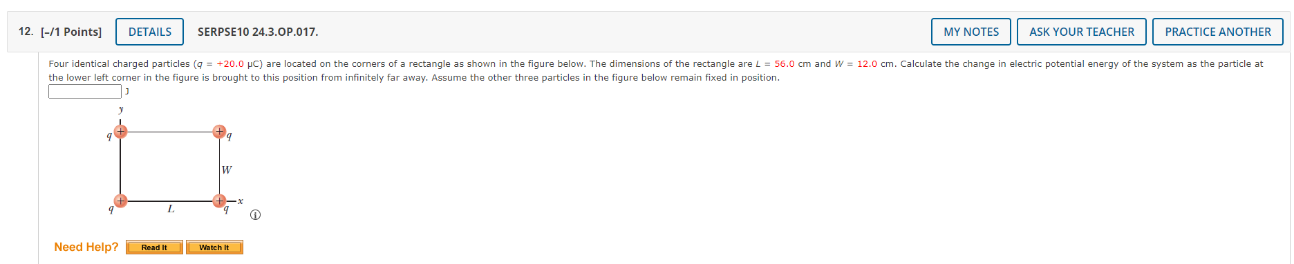 Solved [-/1 ﻿Points]SERPSE10 24.3.OP.017. ﻿the lower left | Chegg.com