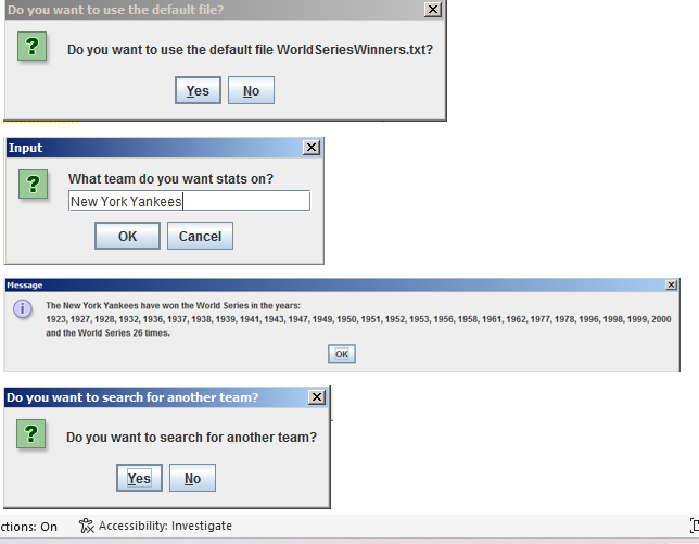 Solved Write In Java Using Joptionpaneshowinputdialog If 
