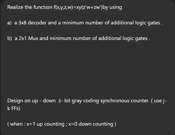 Solved code class="asciimath">Realize the functıon | Chegg.com