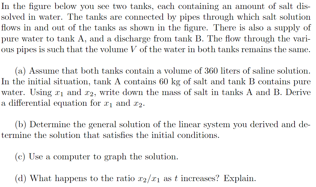 Solved In the figure below you see two tanks, each | Chegg.com