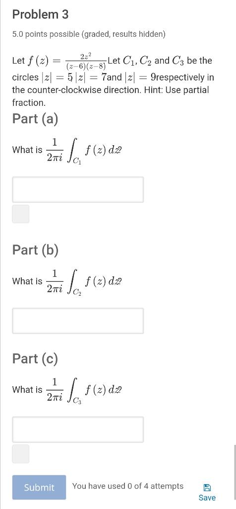 Solved Problem 3 5.0 points possible (graded, results | Chegg.com