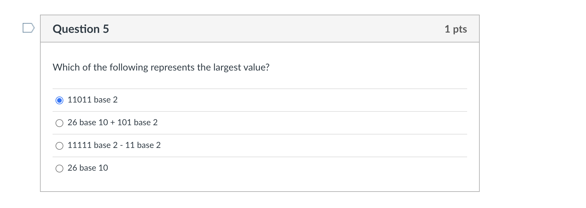 Solved Which of the following represents the largest value? | Chegg.com