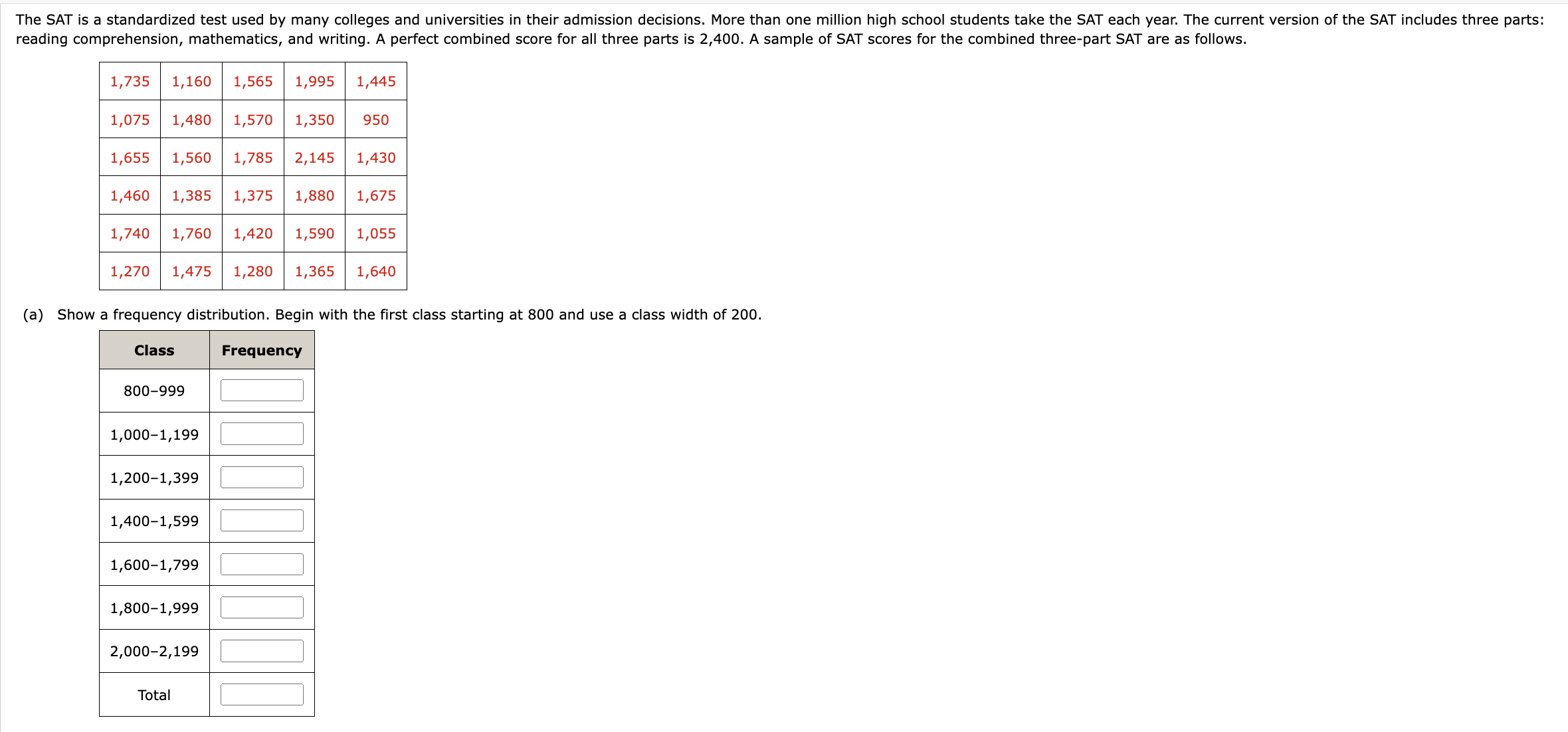 Solved reading comprehension, mathematics, and writing. A | Chegg.com