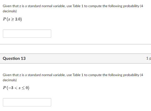 Solved Understanding how to use Table 1 in the book, the | Chegg.com