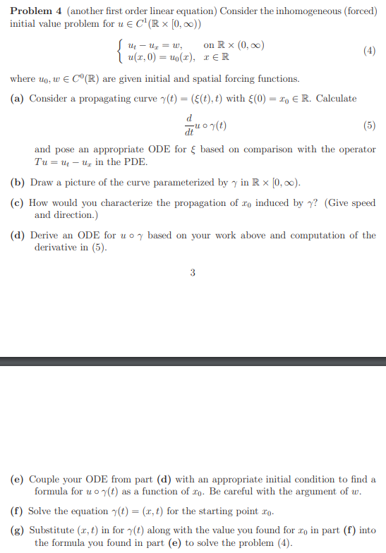 Solved Problem 4 (another first order linear equation) | Chegg.com