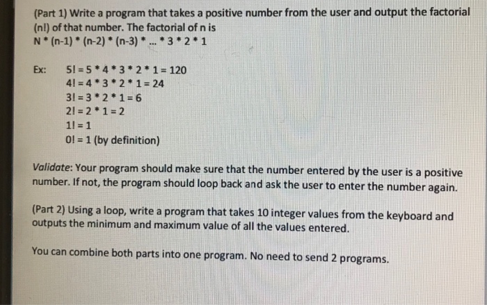 Solved (Part 1) Write a program that takes a positive number | Chegg.com