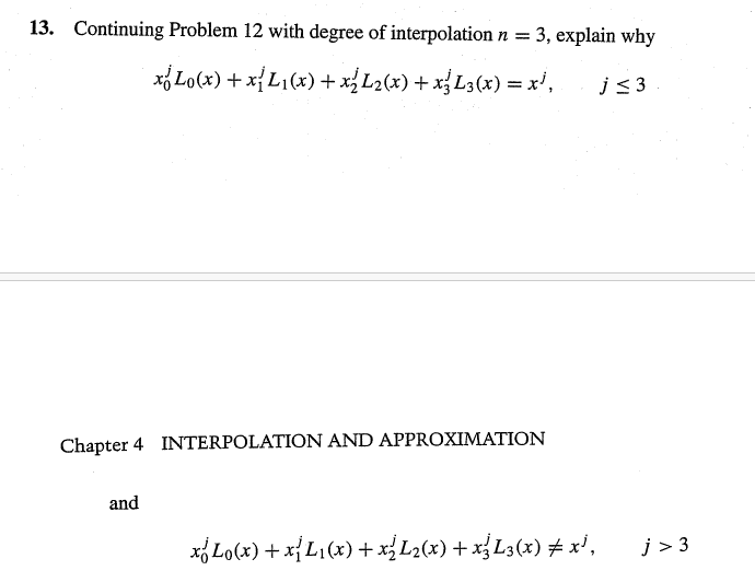 Solved Continuing Problem 12 ﻿with degree of interpolation | Chegg.com