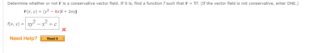 Solved Determine whether or not F is a conservative vector | Chegg.com