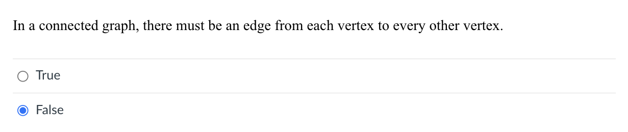 Solved In a connected graph, there must be an edge from each | Chegg.com