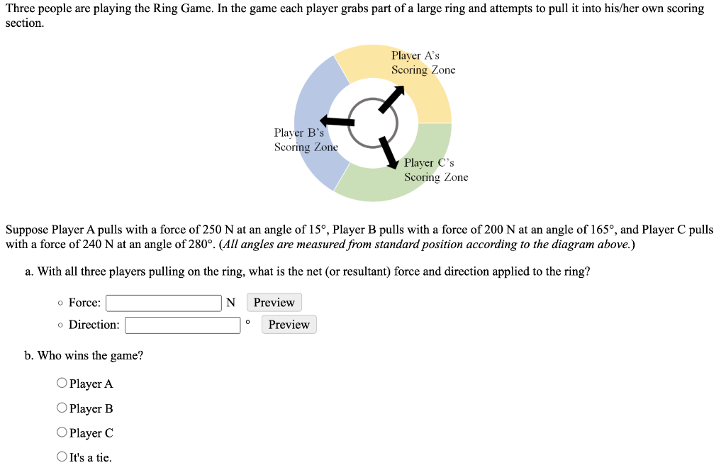 Solved Three people are playing the Ring Game. In the game | Chegg.com