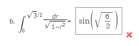 Solved \\( \\int_{0}^{\\sqrt{3} / 2} \\frac{d | Chegg.com