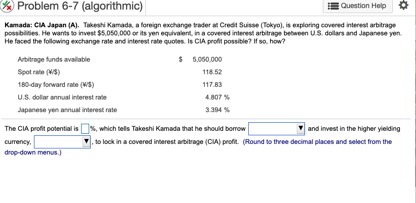 Solved Problem 6-7 (algorithmic) Question Help * Kamada: CIA | Chegg.com Solved Problem 6-7 (algorithmic) Question Help * Kamada: CIA | Chegg.com