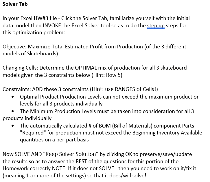 Solved . After using Solver, The TOTAL Optimal production | Chegg.com