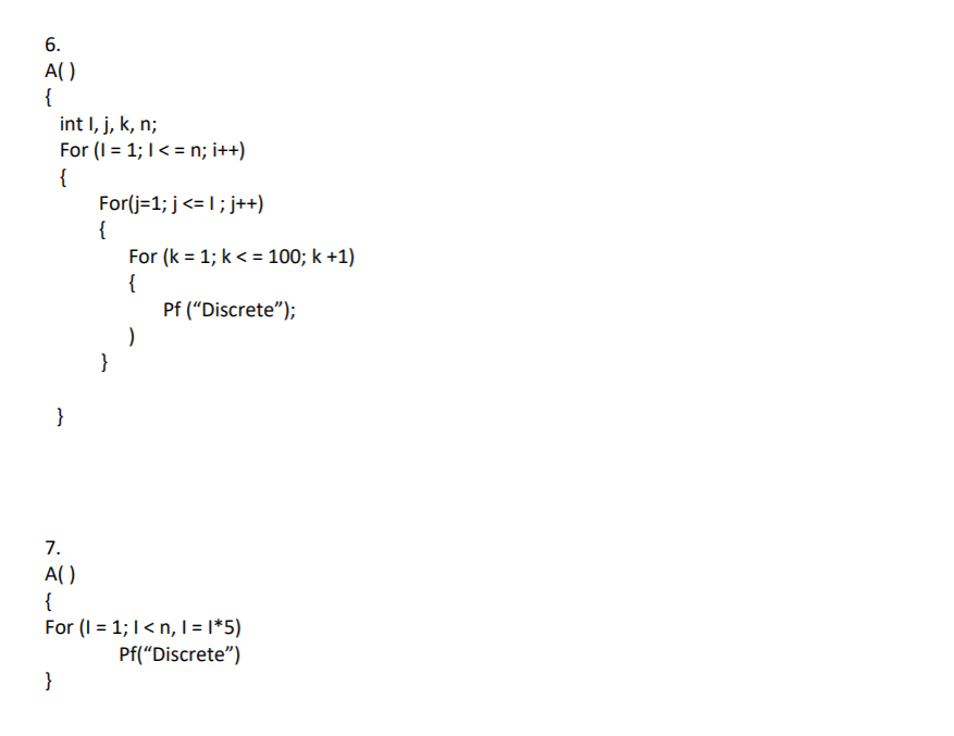 Solved In questions 4-10 estimate the Big O value by | Chegg.com