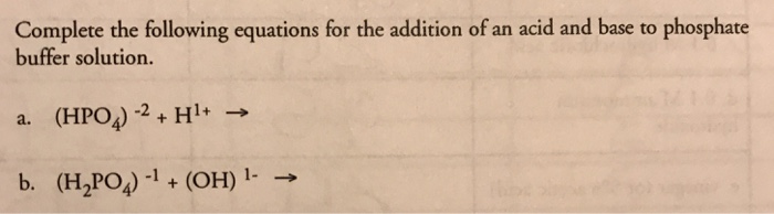 Phosphate Buffer System Equation