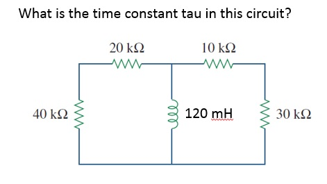 Solved What is the time constant tau in this circuit? 20 kΩ | Chegg.com
