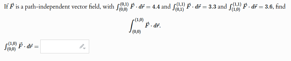 If ﻿vec(F) is ﻿a path-independent vector field, with | Chegg.com
