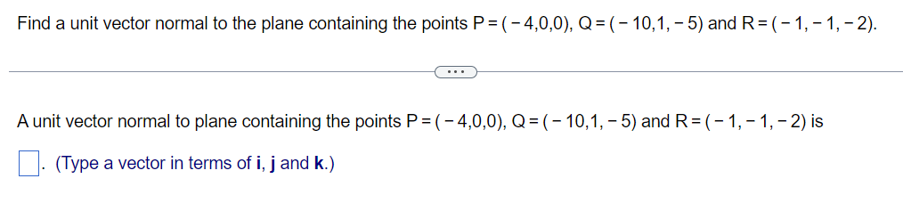 Solved Find a unit vector normal to the plane containing the | Chegg.com