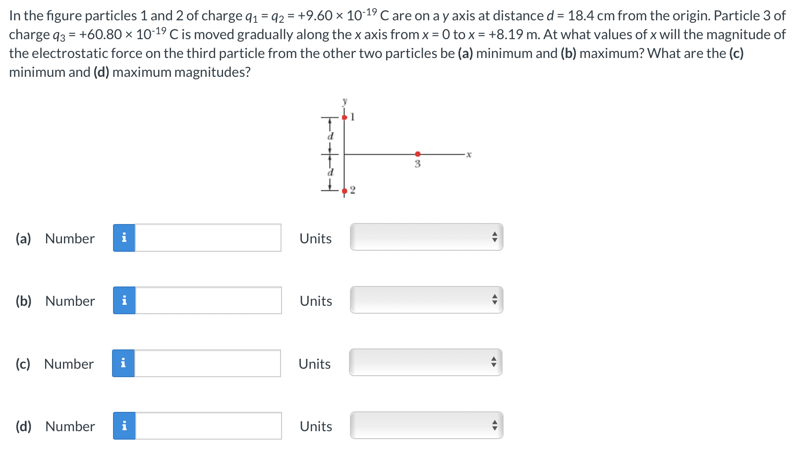 Solved In the figure particles 1 and 2 of charge | Chegg.com