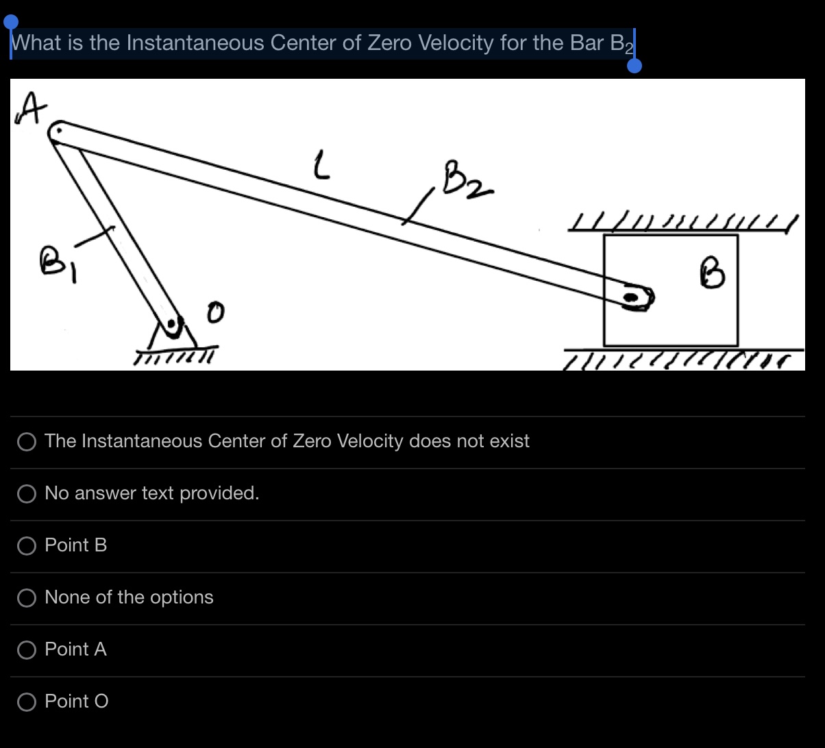 Solved What is the Instantaneous Center of Zero Velocity for | Chegg.com