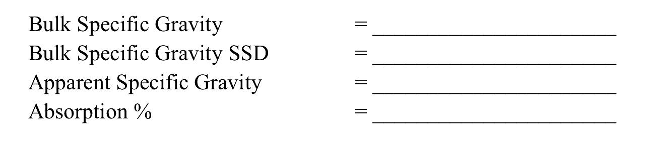 Solved COARSE AGGREGATES Oven Dried Aggregates Container: | Chegg.com