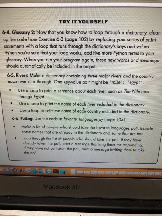 Solved TRY IT YOURSELF 6-4. Glossary 2: Now that you know | Chegg.com