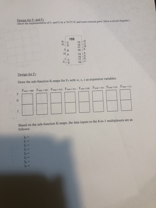 Solved Experiment 3 Design with Decoders and Multiplexers 1. | Chegg.com