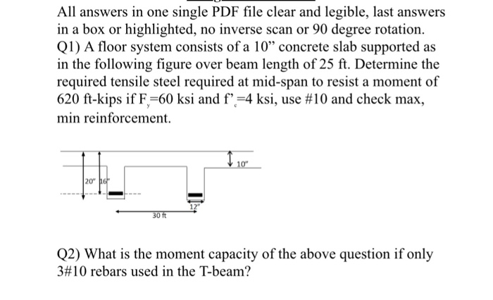 Solved All answers in one single PDF file clear and legible, | Chegg.com