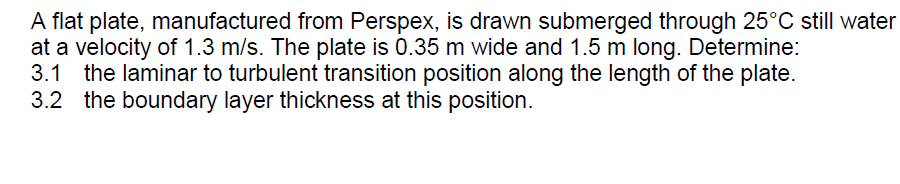 Solved A flat plate, manufactured from Perspex, is drawn | Chegg.com