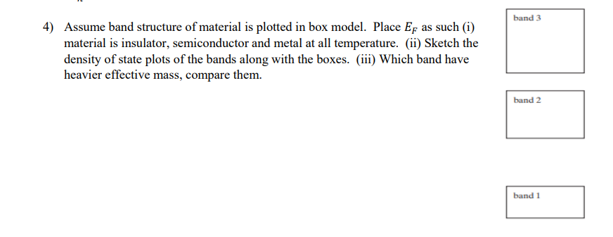 Solved 4) Assume band structure of material is plotted in | Chegg.com
