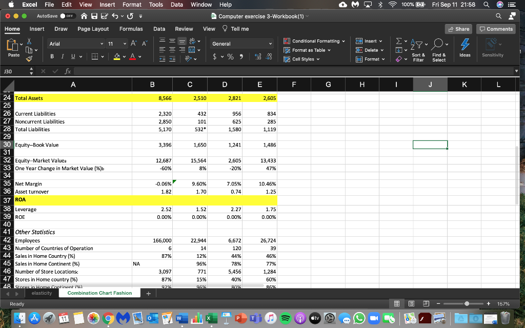 Excel File Edit View Insert Format Tools * 100% 62 | Chegg.com