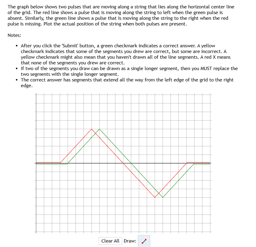 Solved The graph below shows two pulses that are moving | Chegg.com