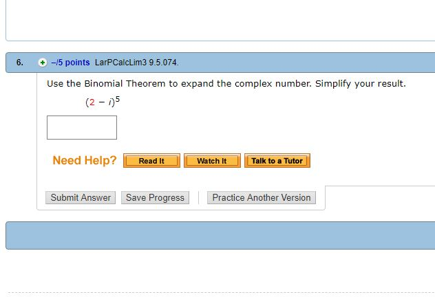 Solved -15 points LarPCalcLim3 9.5.050 4. Find the specified | Chegg.com Solved -15 points LarPCalcLim3 9.5.050 4. Find the specified | Chegg.com