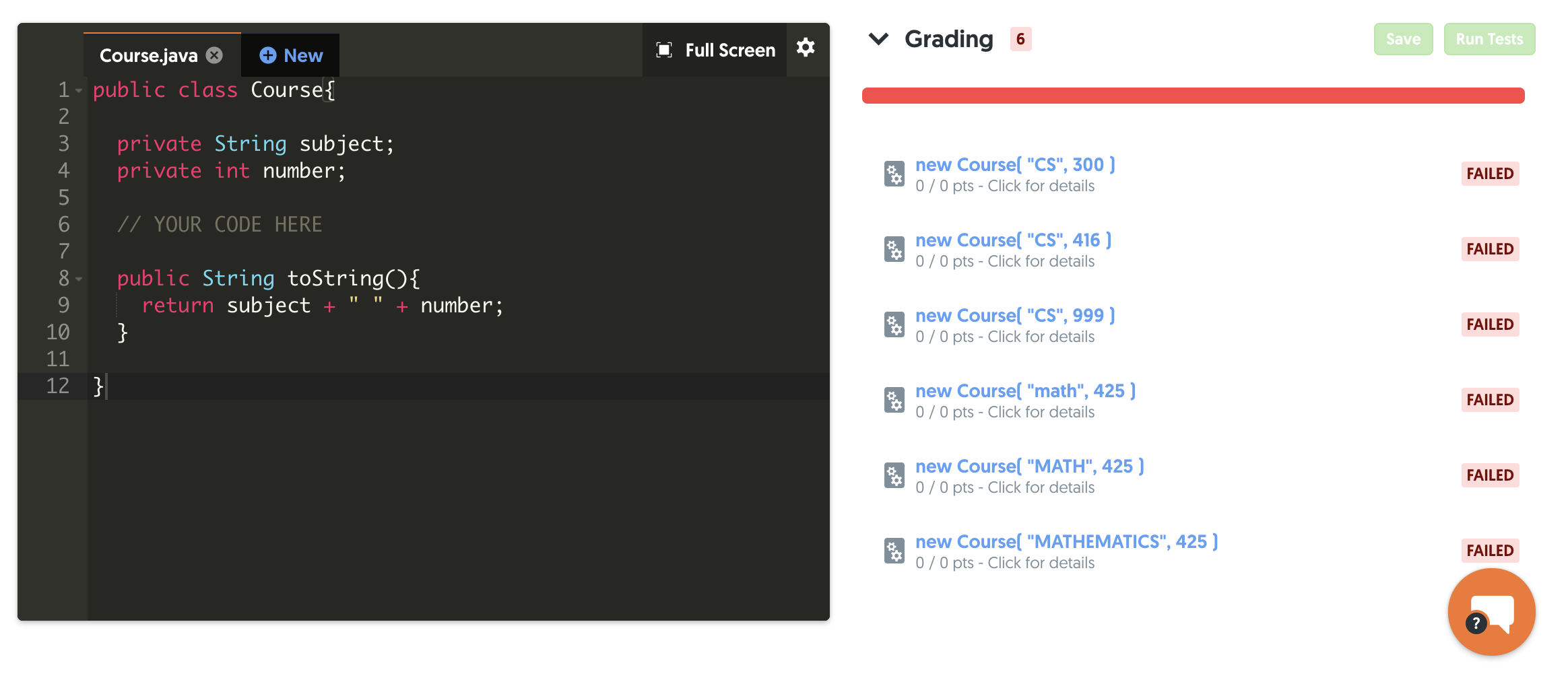 Solved 1.Write a constructor for the Course class that takes | Chegg.com
