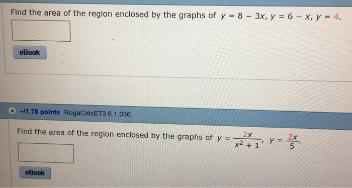 Solved Find the area of the region enclosed by the graphs of | Chegg.com