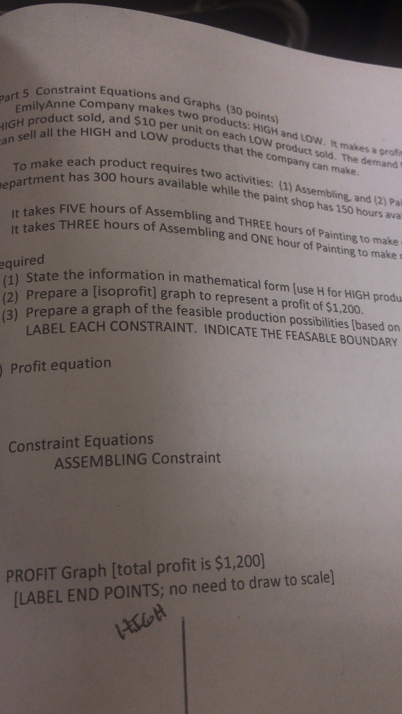 Bart 5 Constraint Equations and Graphs (30 points) | Chegg.com