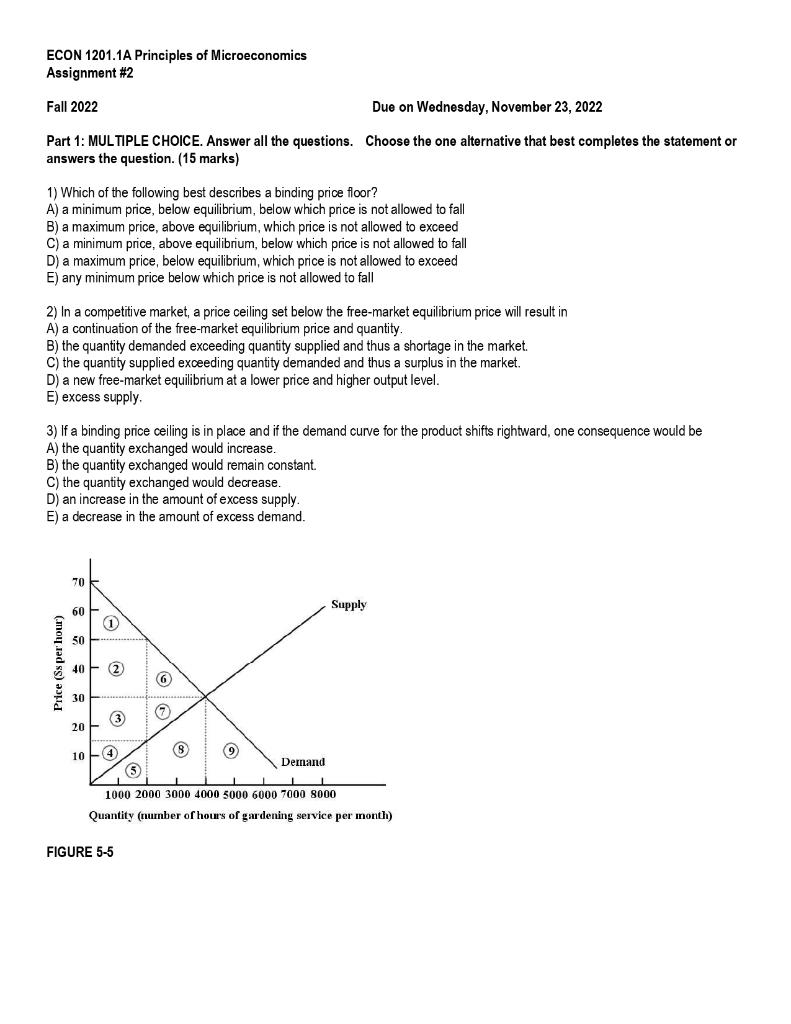 Solved Part 1: MULTIPLE CHOICE. Answer all the questions. | Chegg.com